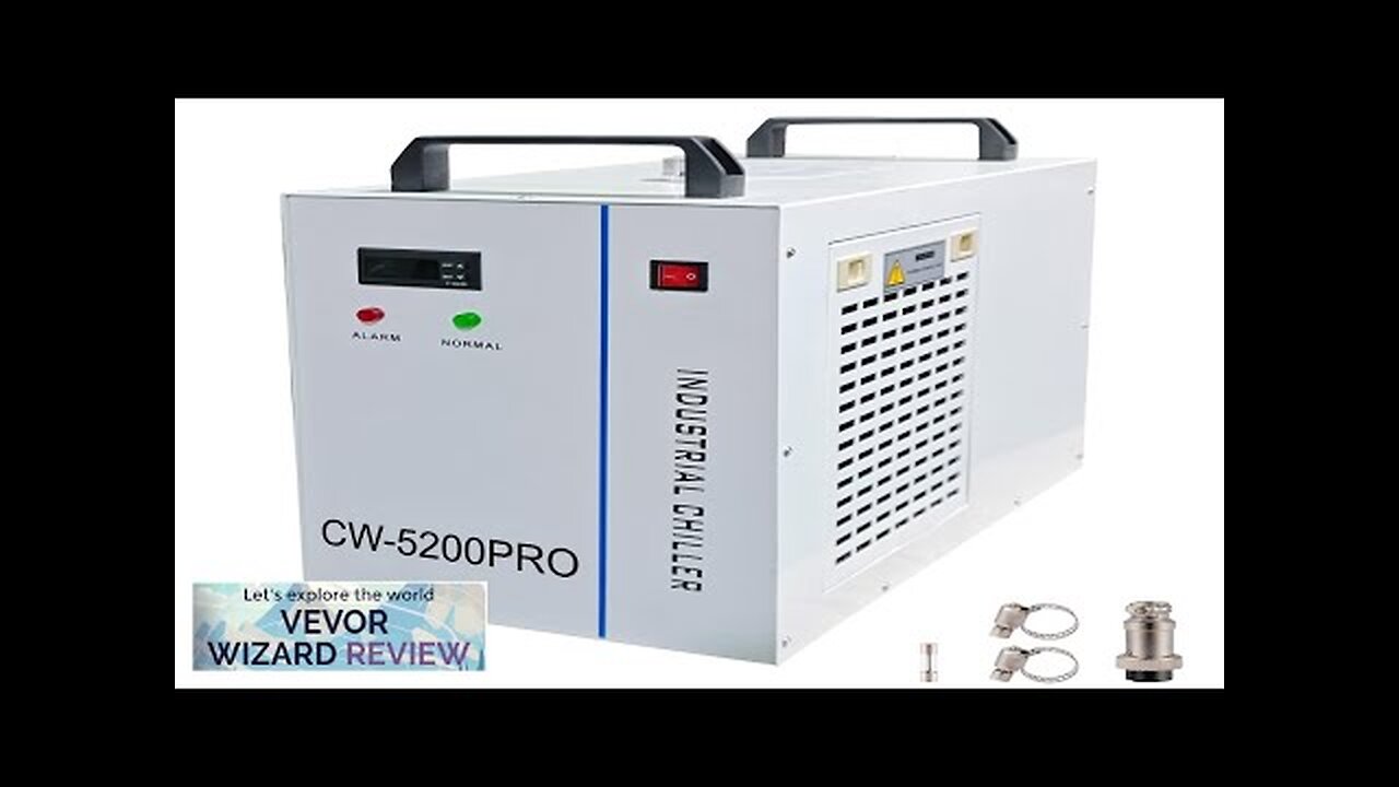 VEVOR Industrial Chiller CW5200 Industrial Water Chiller 1700W Cooling ...