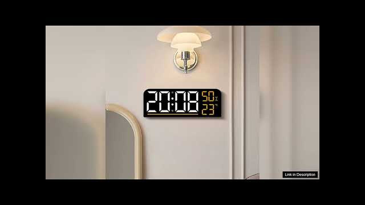 LED Digital Wall Clock Remote Control Electronic Mute Clock with ...