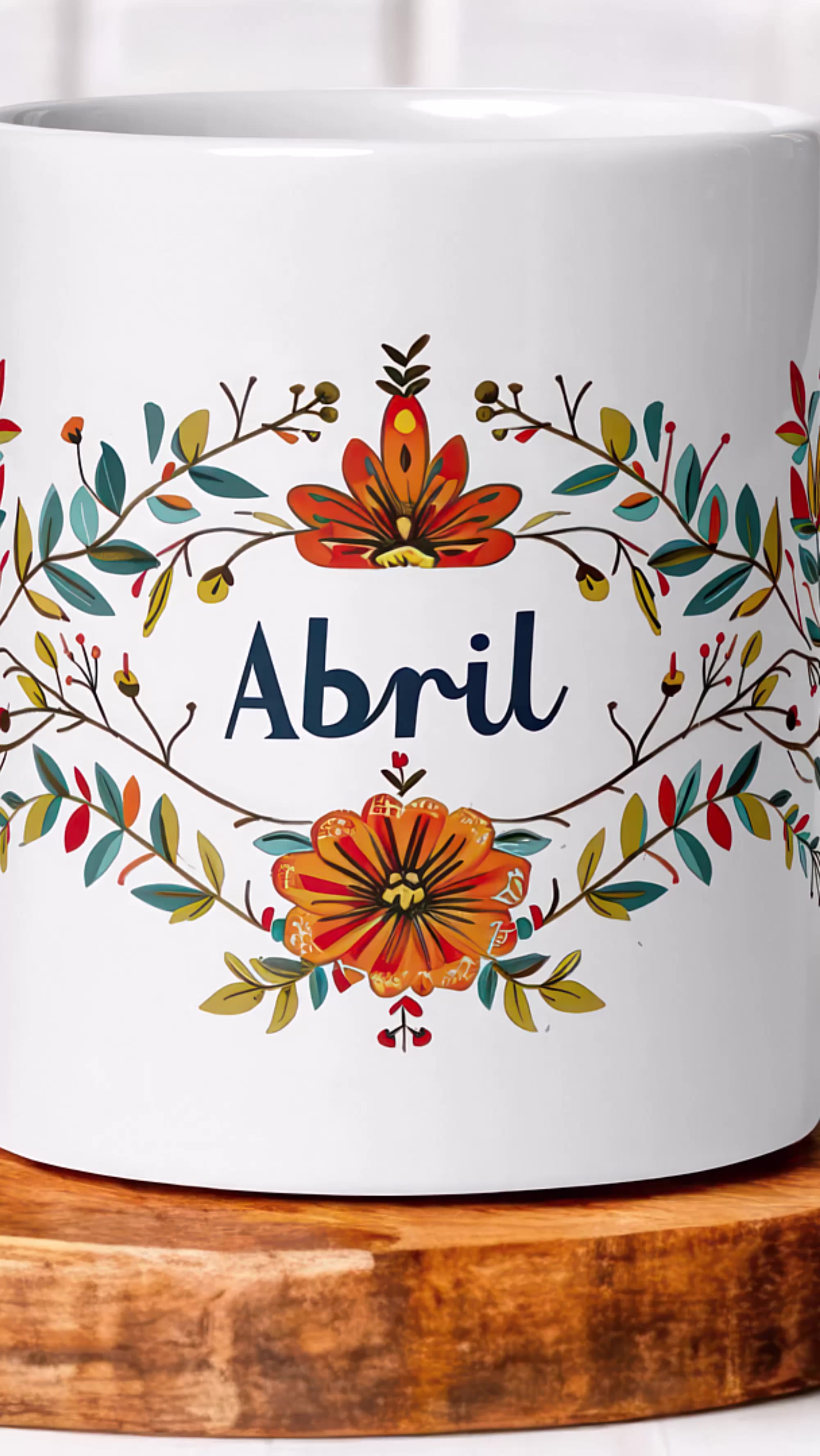 The perfect mug for Abril! 🌺 Stylish and personal in every sip. # ...