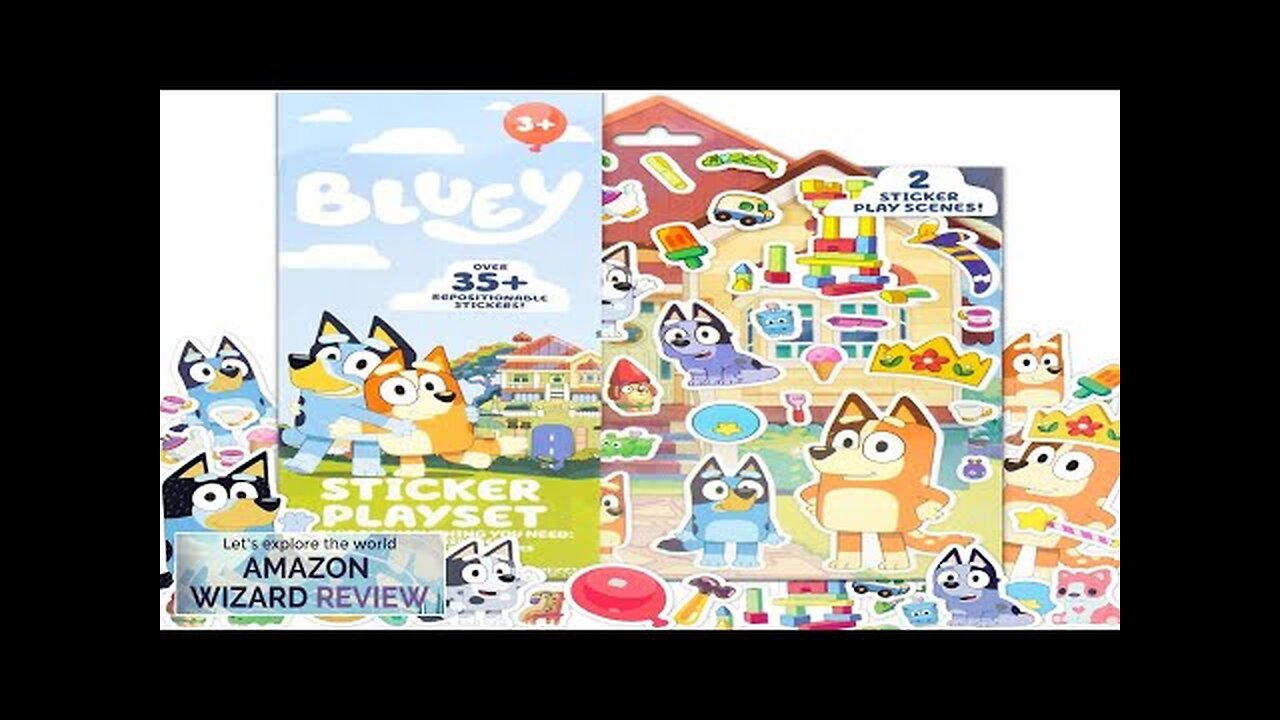Horizon Group USA Bluey Sticker Playset 2 Sticker Play Scenes 35 ...