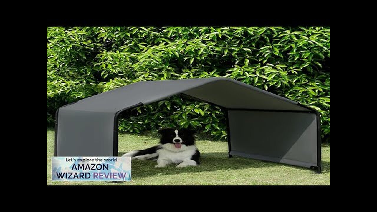 Dog Shade Shelter Outdoor Deep Grey Tent for Large Medium Dogs 4'x4'x3 ...