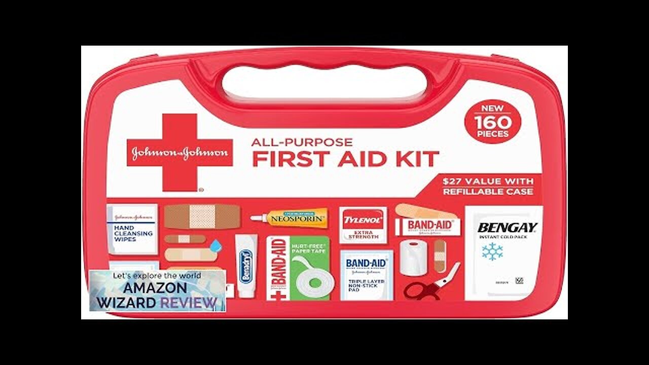 Johnson & Johnson All-Purpose Portable Compact First Aid Kit for Minor ...