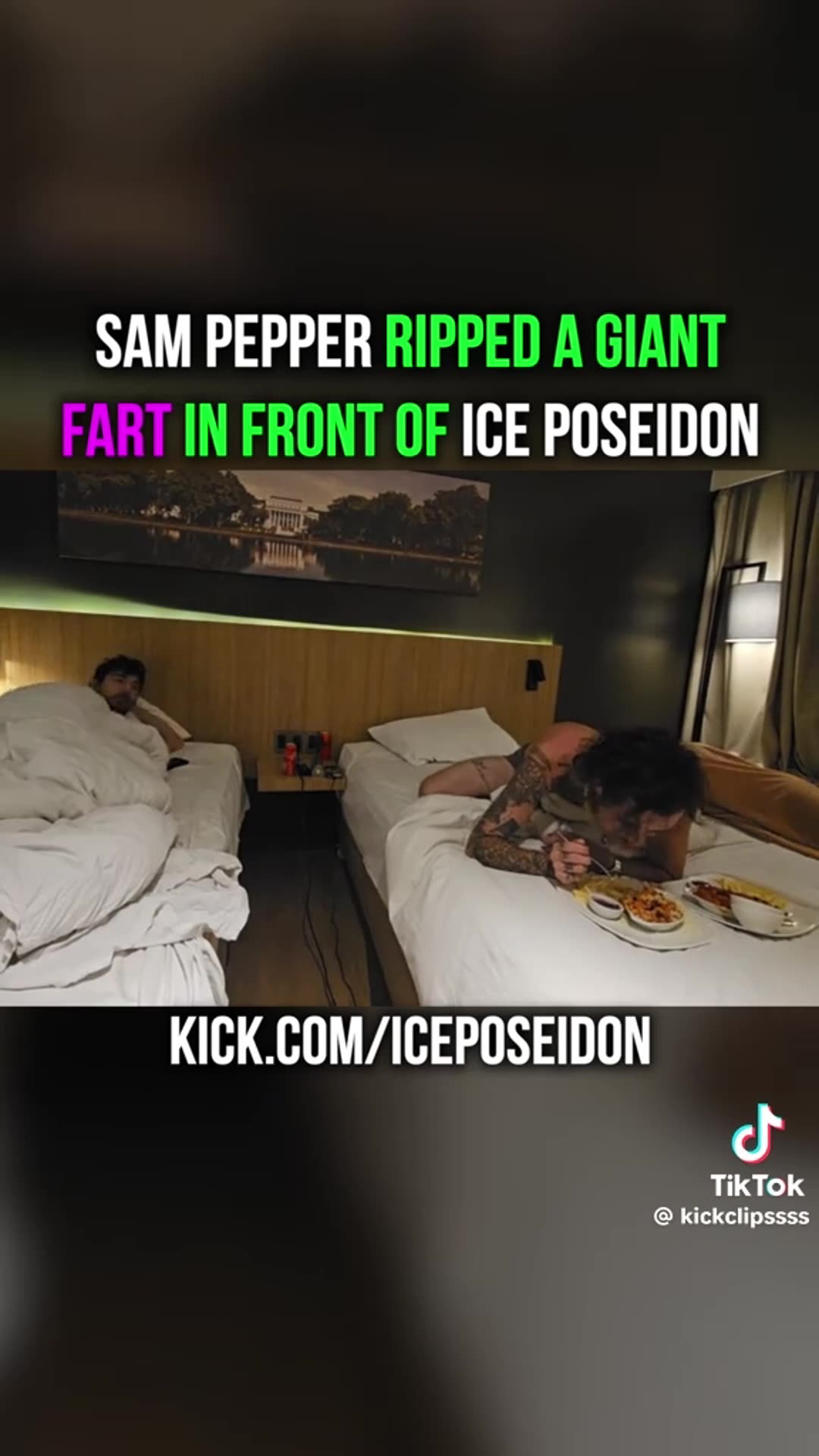 Sam Pepper ripped a giant Fart in front of Ice Poseidon