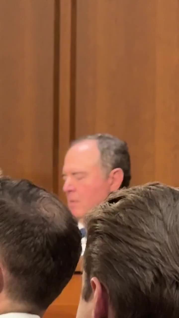 🚨BREAKING: Leaked video shows Adam Schiff FALLING ASLEEP during Pam
