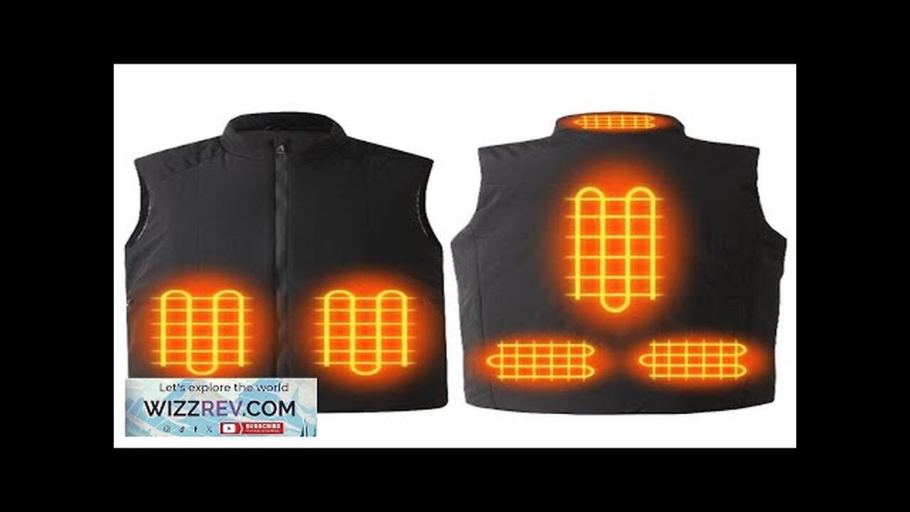 TENGOO HV-06S 6 Areas Heated Vest Winter USB Electric 3 Gear Adjustable ...
