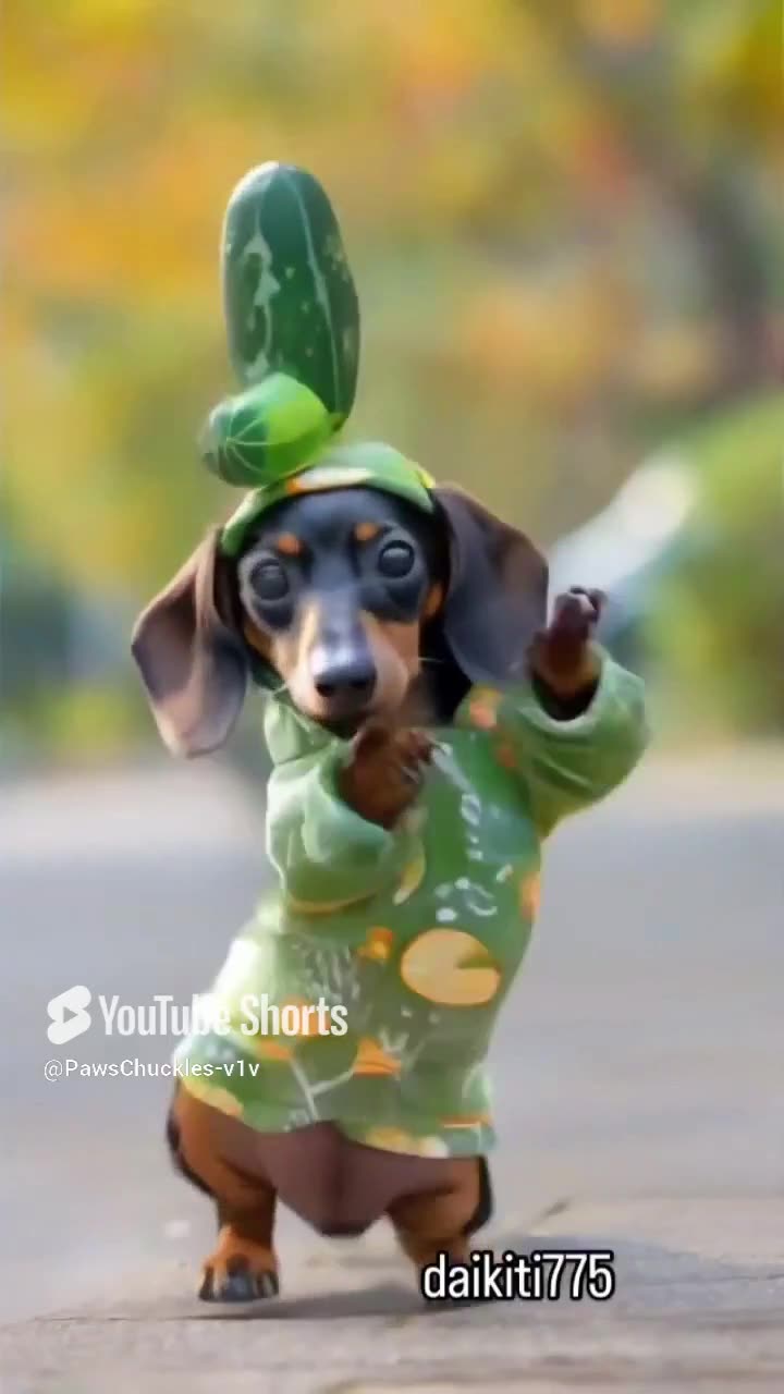 💃🐶 Macarena Master! Dog Nails the Classic Dance in a Goofy Outfit!