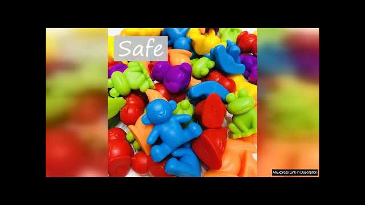 Montessori Material Rainbow Counting Bear Math Toys Animal Dinosaur ...