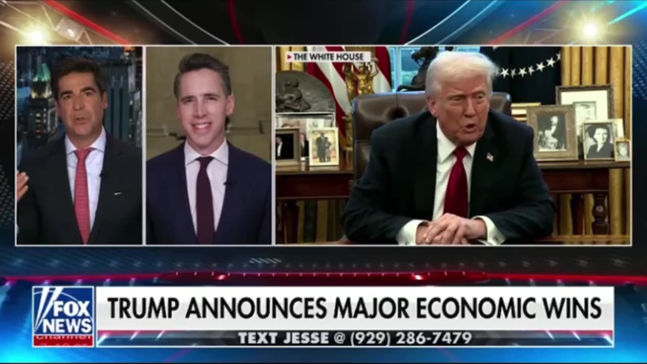 Jesse Watters and Josh Hawley Discuss Economic Wind, ‘SignalGate’ and More