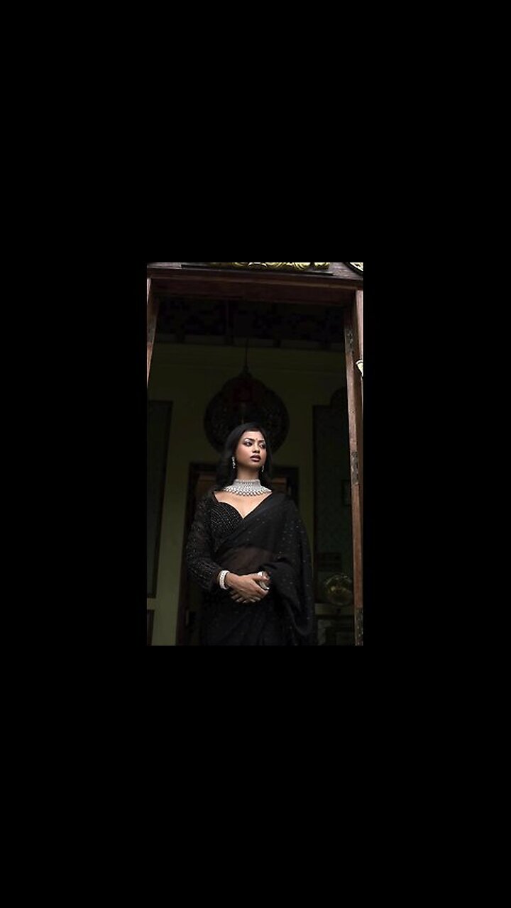 Shaun Romy Stuns in a Black Saree 🖤 _ Latest Photoshoot 🔥