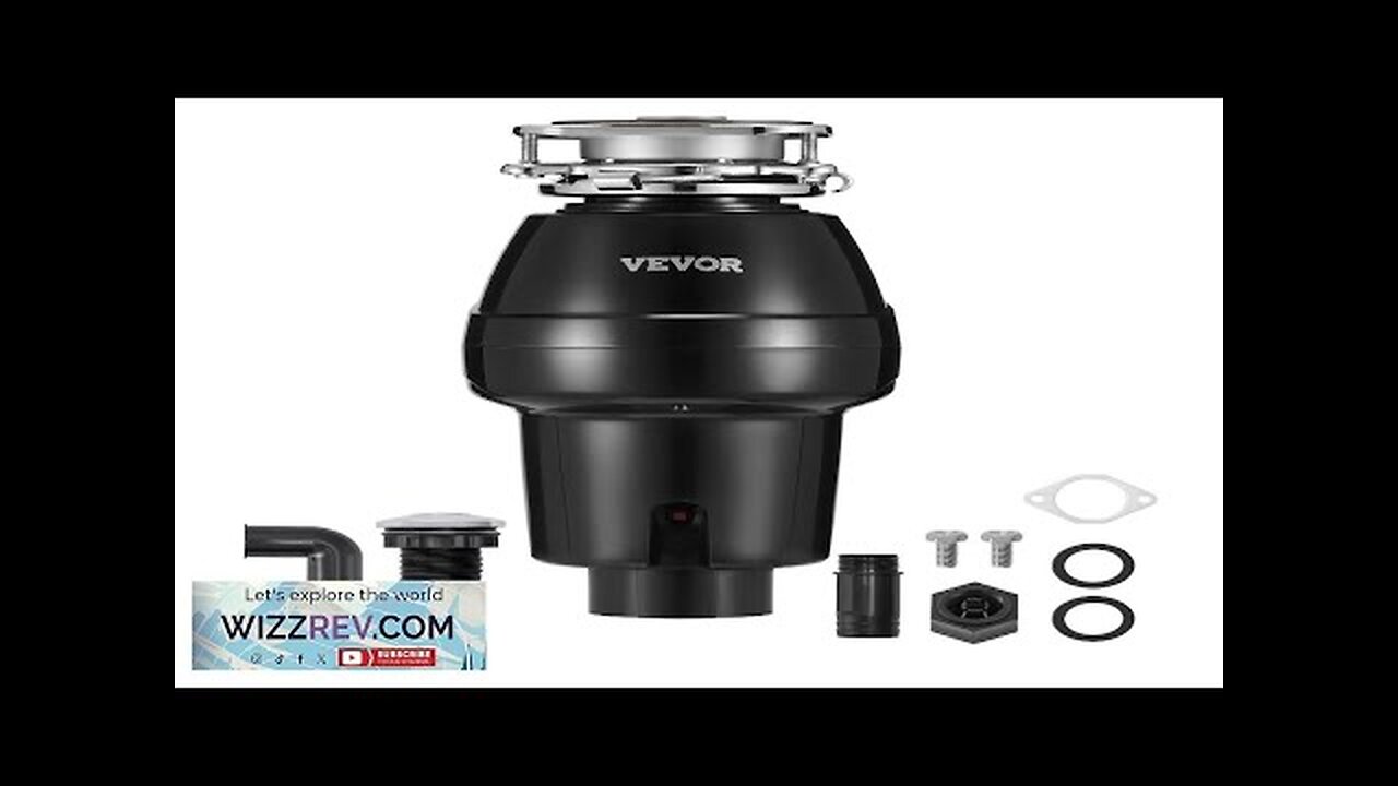 Garbage Disposal 1/2 HP Continuous Food Waste Disposer 3450 RPM 3-Bolt ...