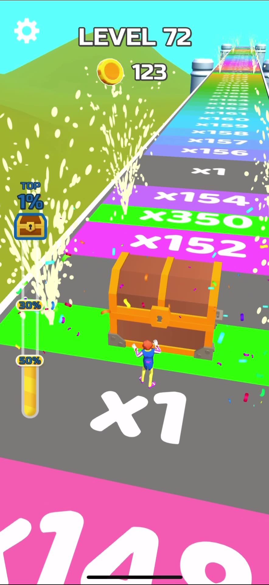 Stunt Rails: Level 72 game play