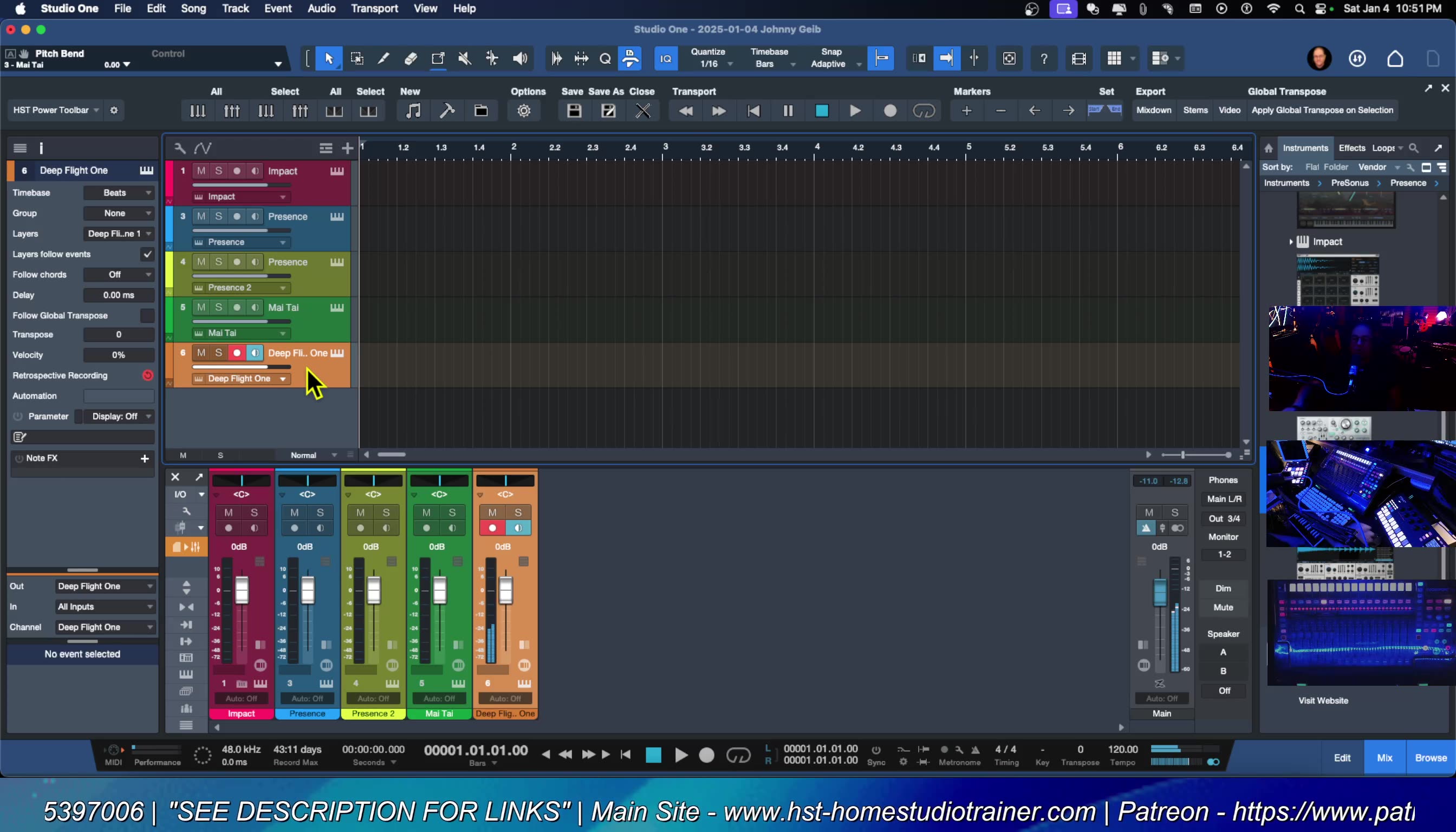 Removing A Track and Its Instrument - Studio One Pro 7 - Home Studio ...