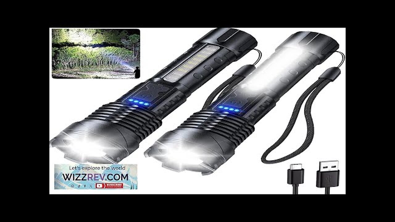 Flashlights High Lumens Rechargeable 2 PCS 1000000 Lumens Led Tactical ...