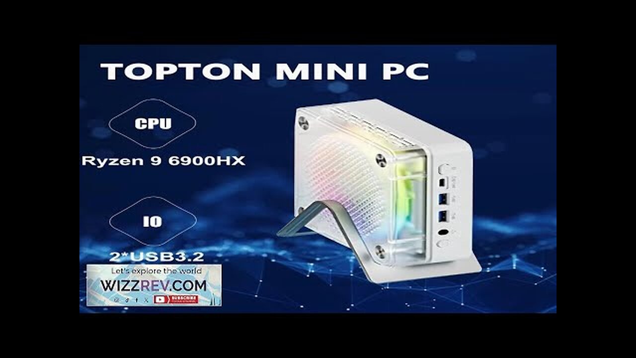 Topton RGB Color Mini PC AMD R7 8845HS 7 7840HS Windows 11 Review