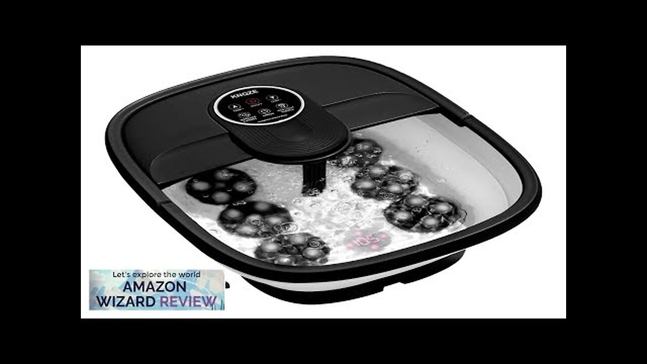 Electric Motorized Foot Spa with Heat Bubble Massage Remote Control 24 ...