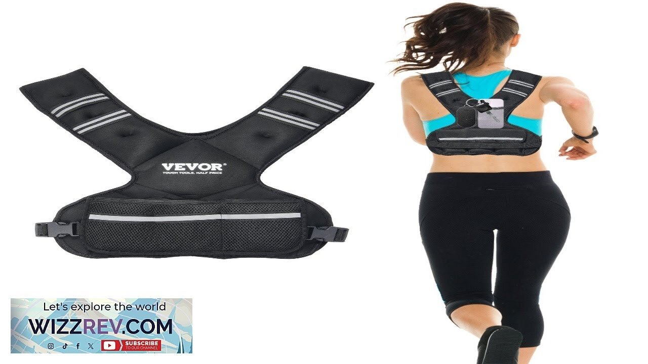 VEVOR 20-32lb Adjustable Weighted Vest for Men Women Strength Training ...