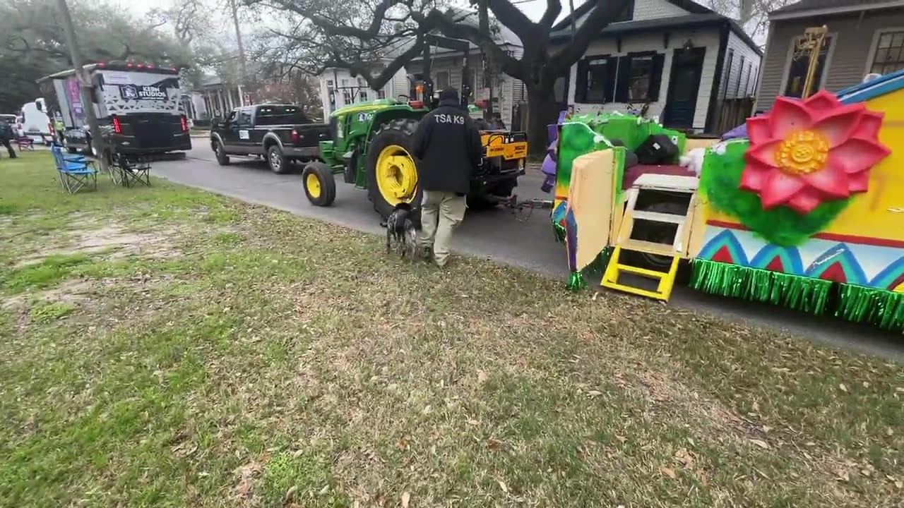 Bomb dogs are sniffing every float of Cleopatra before riders load up ...