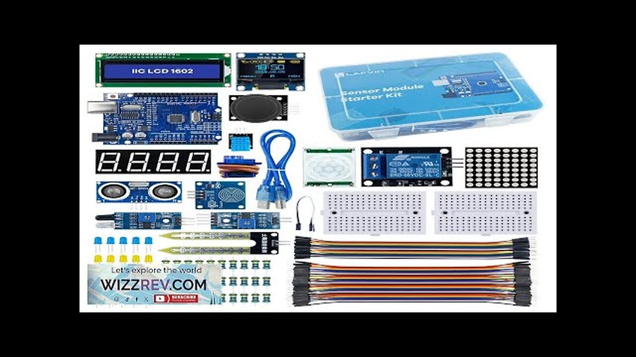 Sensor Module Starter Kit with UNOR3 CH340 0.96 inch 1602 LCD Display ...