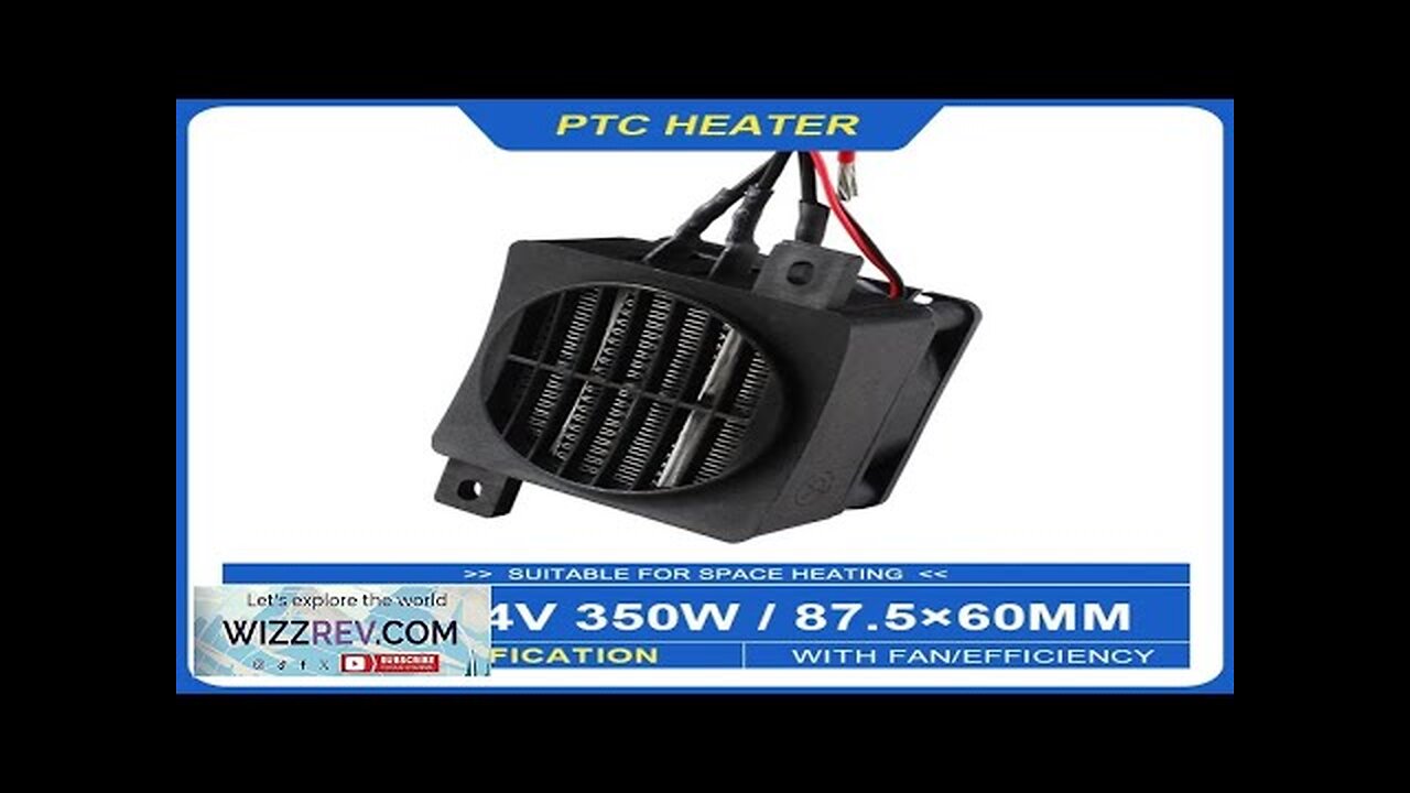 350W 220V Heater 24V DC Fan Thermostatic Electric Heater PTC Fan Heater ...
