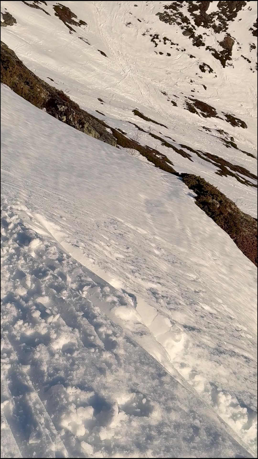 Skier Full Send Tumbles Down Rocky Slope
