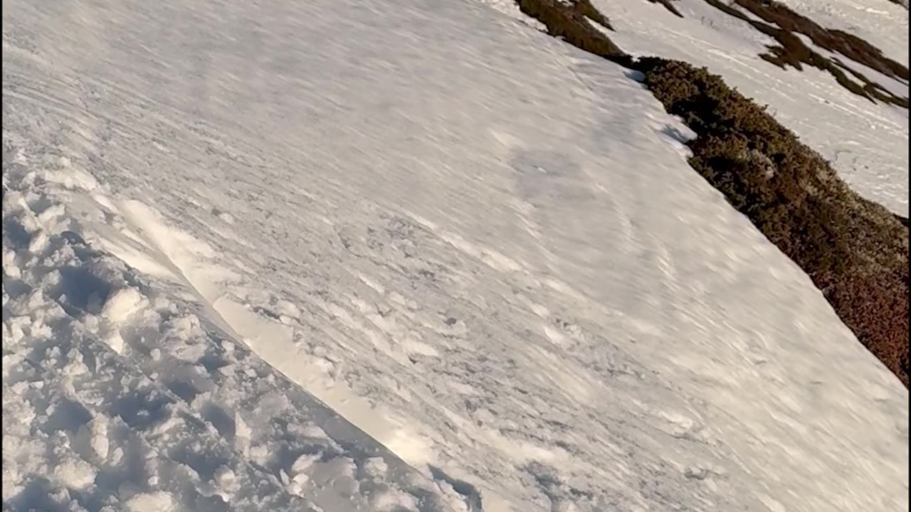 Skier Full Send Tumbles Down Rocky Slope