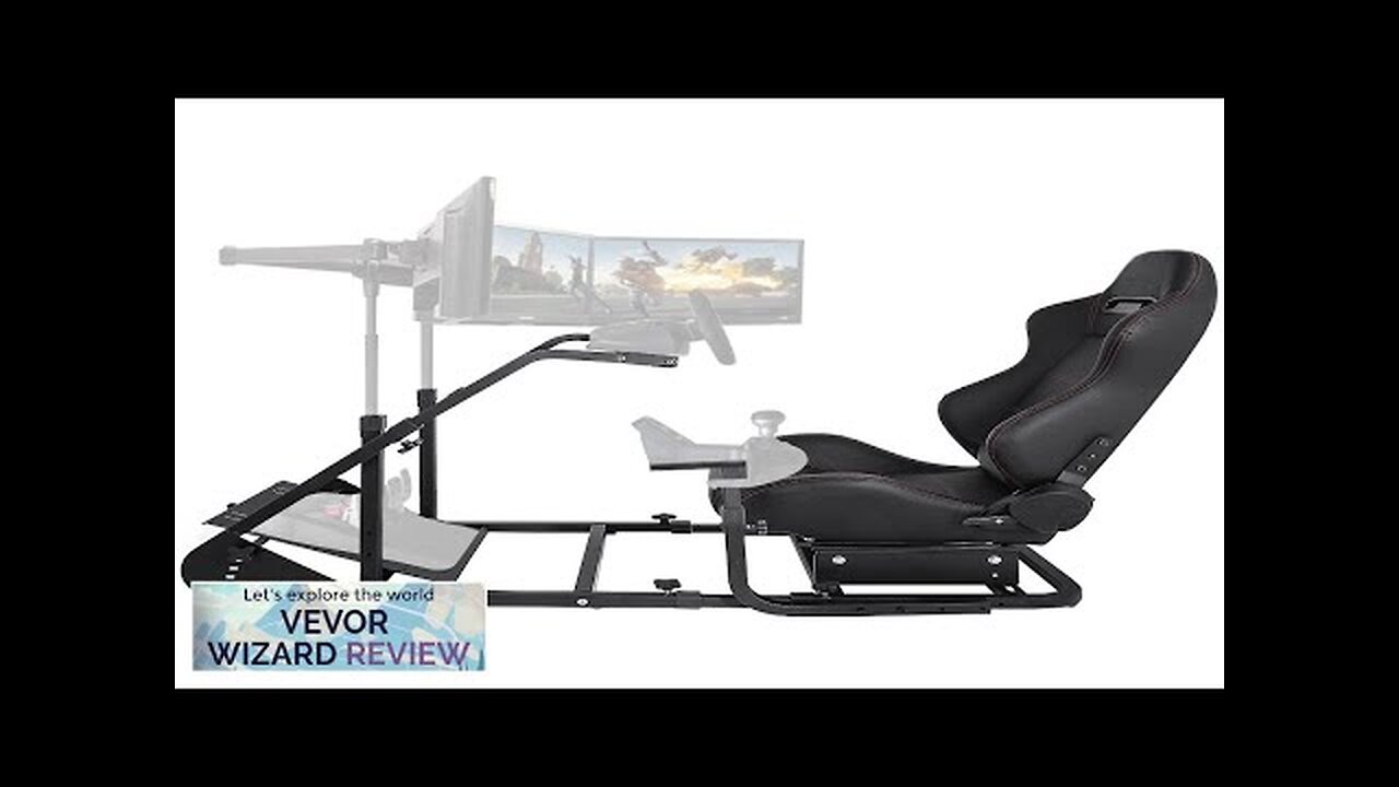 Rs6 Racing Simulator Cockpit Gaming Chair W/ Stand Stretchable Height ...