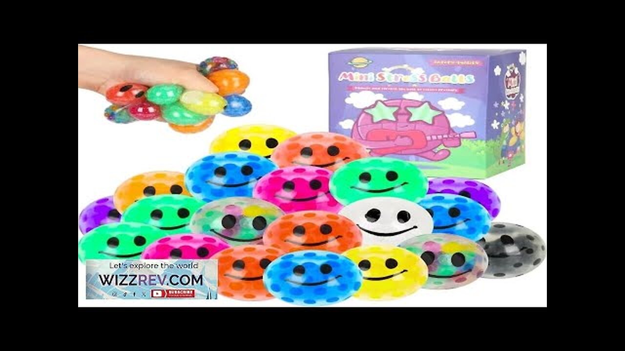 20 Pack Colorful Mini Stress Balls Set Squishy Balls Fidget for Adult ...