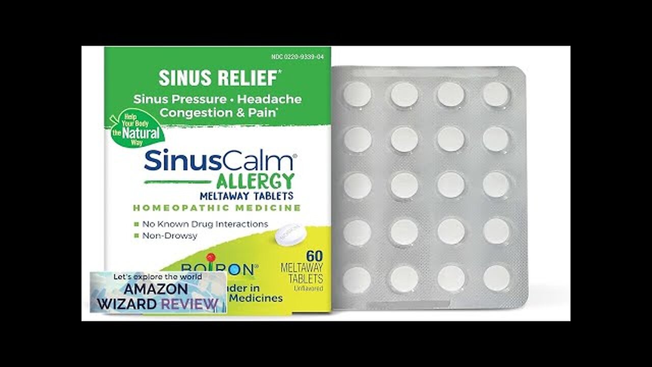 Boiron SinusCalm Allergy Tablets for Relief from Sinus Pressure Sinus ...