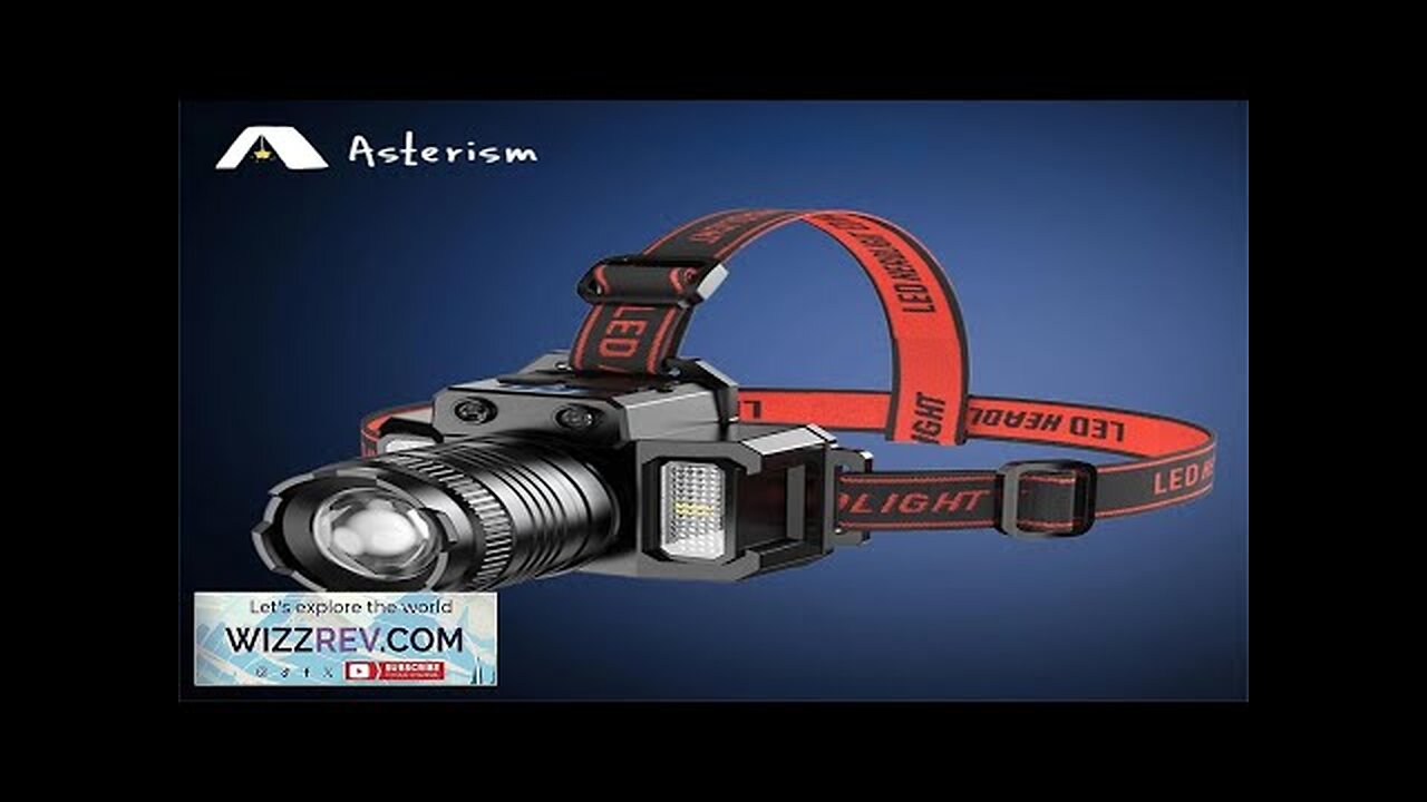 Zoomable LED Headlamp Usb Rechargeable Headlight Motion Sensor ...