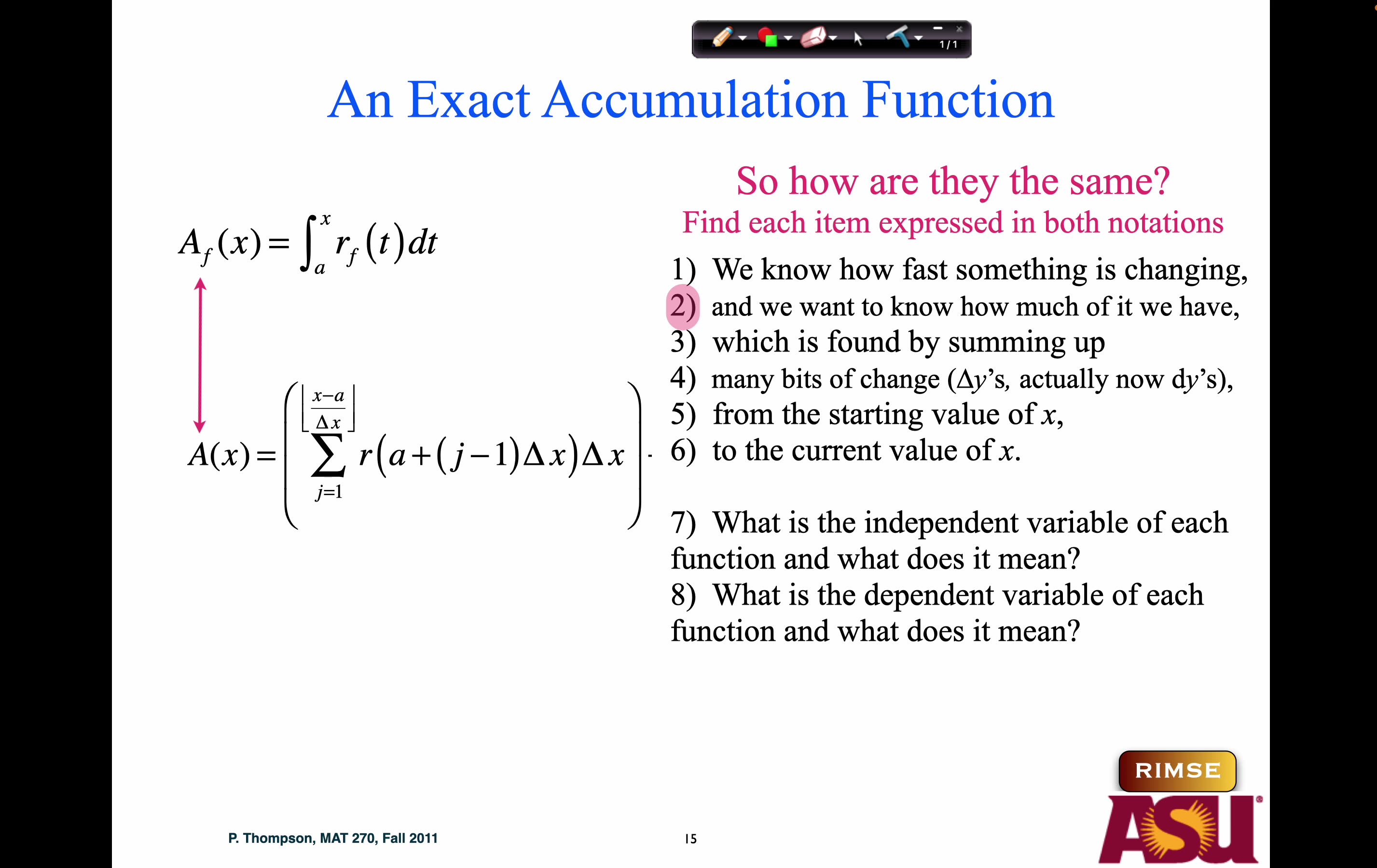 MAT 270 Mon Feb 24: Integral Accumulation Functions Intro