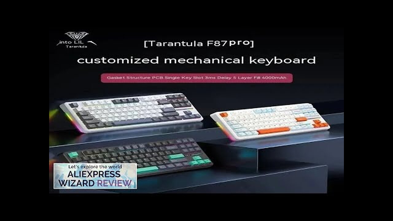 AULA F87 Pro Mechanical Keyboard 2.4g/Usb/Bluetooth Tri Mode Wireless ...