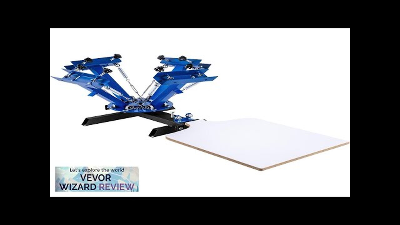 VEVOR Screen Printing Machine 4 Color 1 Station Screen Printing Press ...