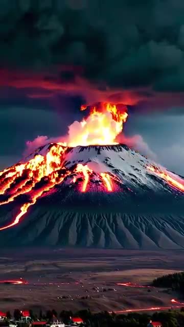massive volcano eruption