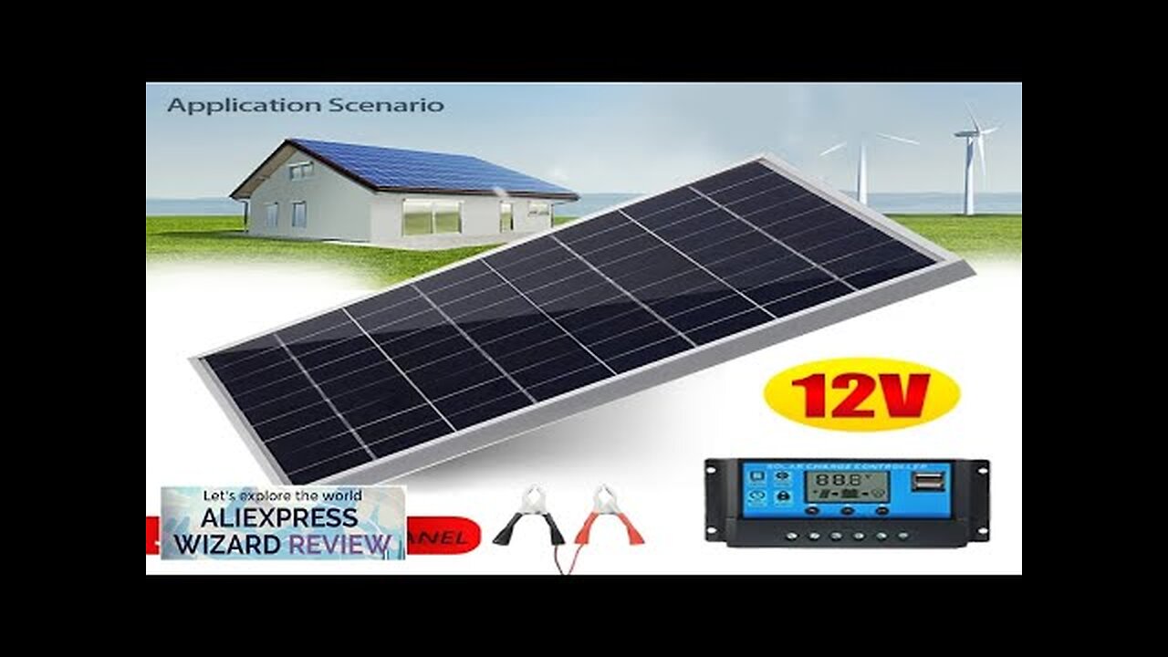 300W 12V Solar Panel Kit Complete Polycrystalline USB Power Portable ...