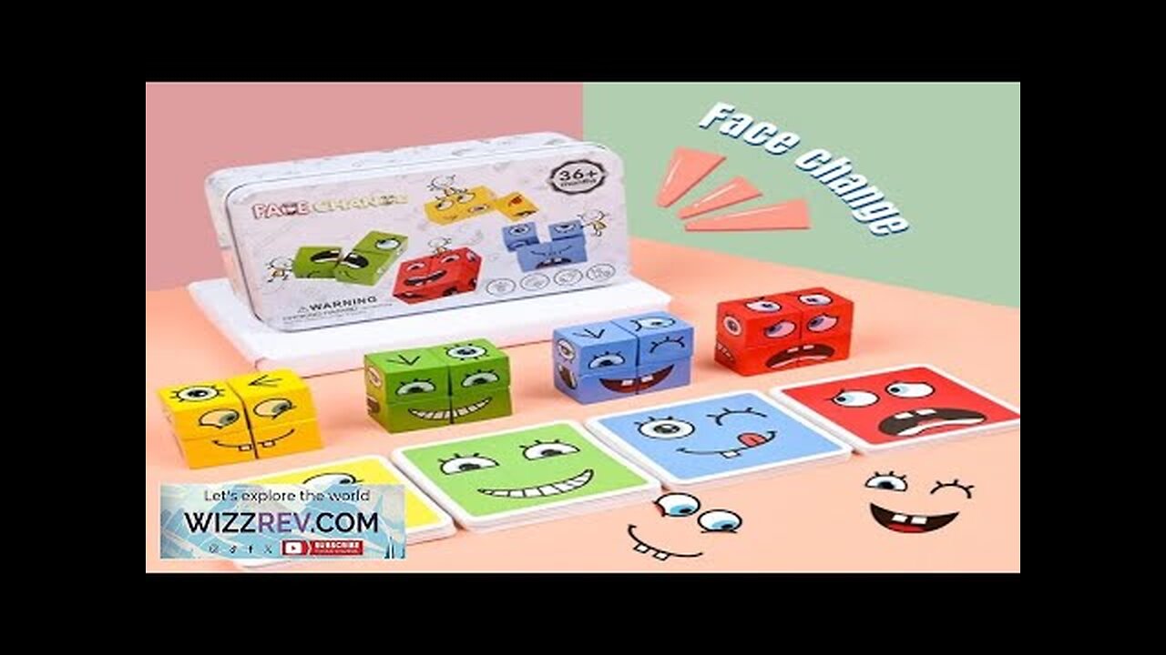 Cube Face Change Building Blocks Board Game Wood Puzzle Montessori ...