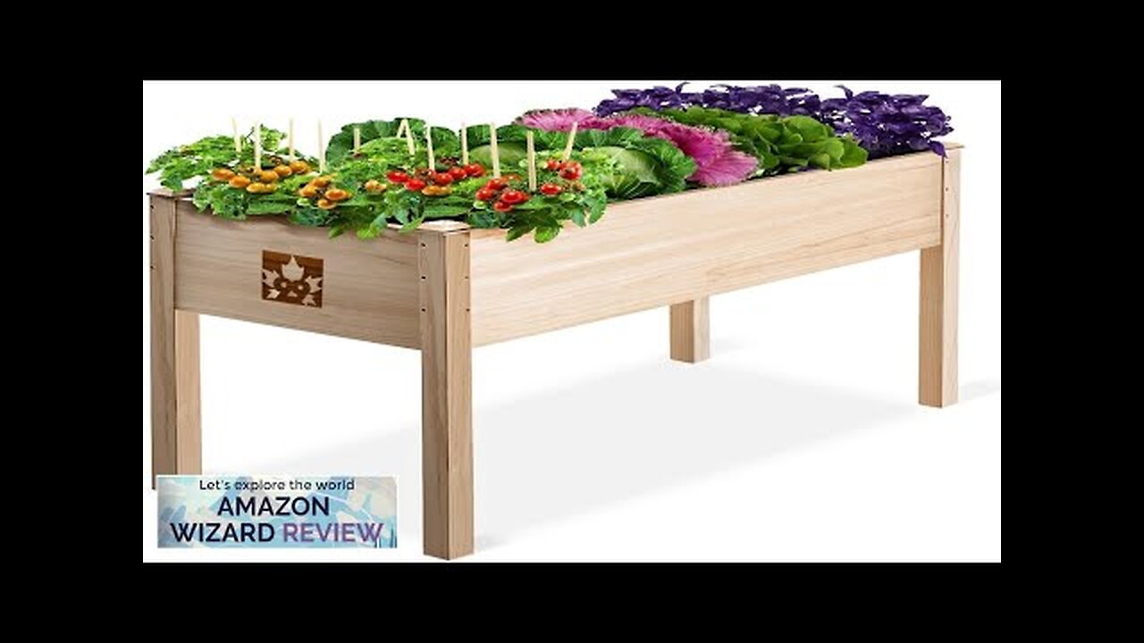 Raised Garden Bed With Legs 48x24x30" Natural Cedar Wood Elevated ...
