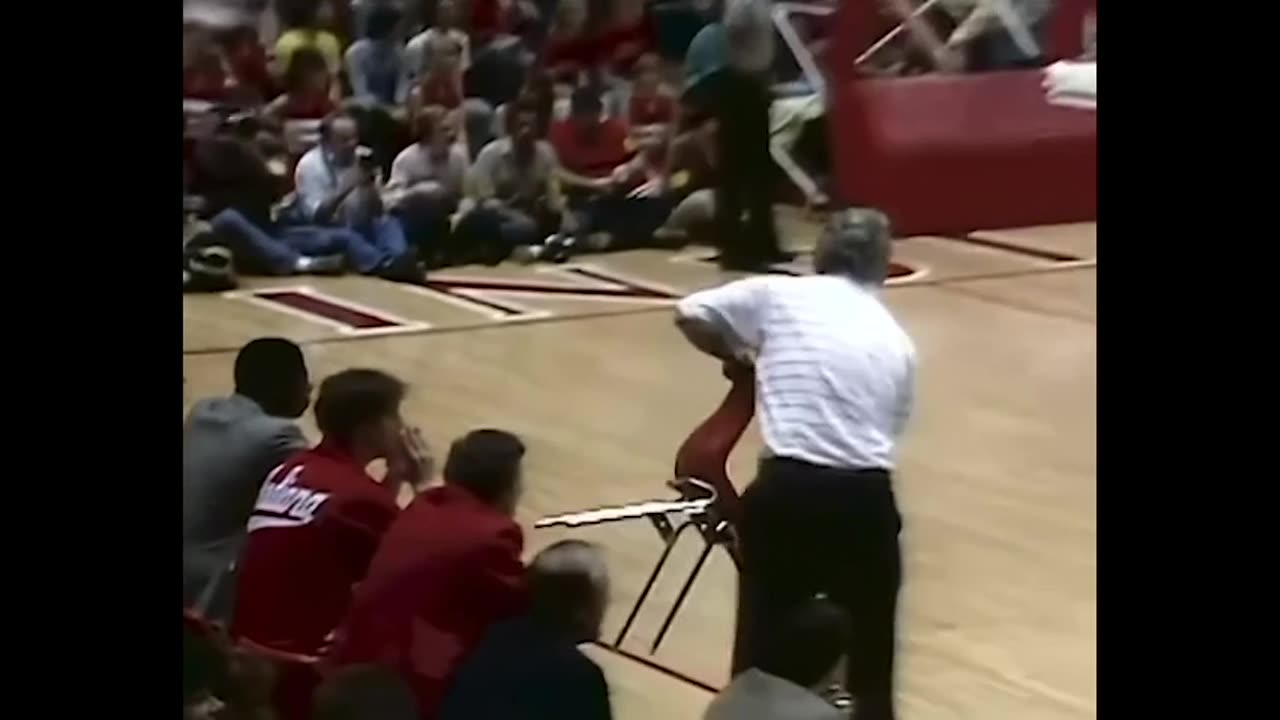 February 23, 1985 - Indiana Coach Bob Knight Throws a Chair & is ...