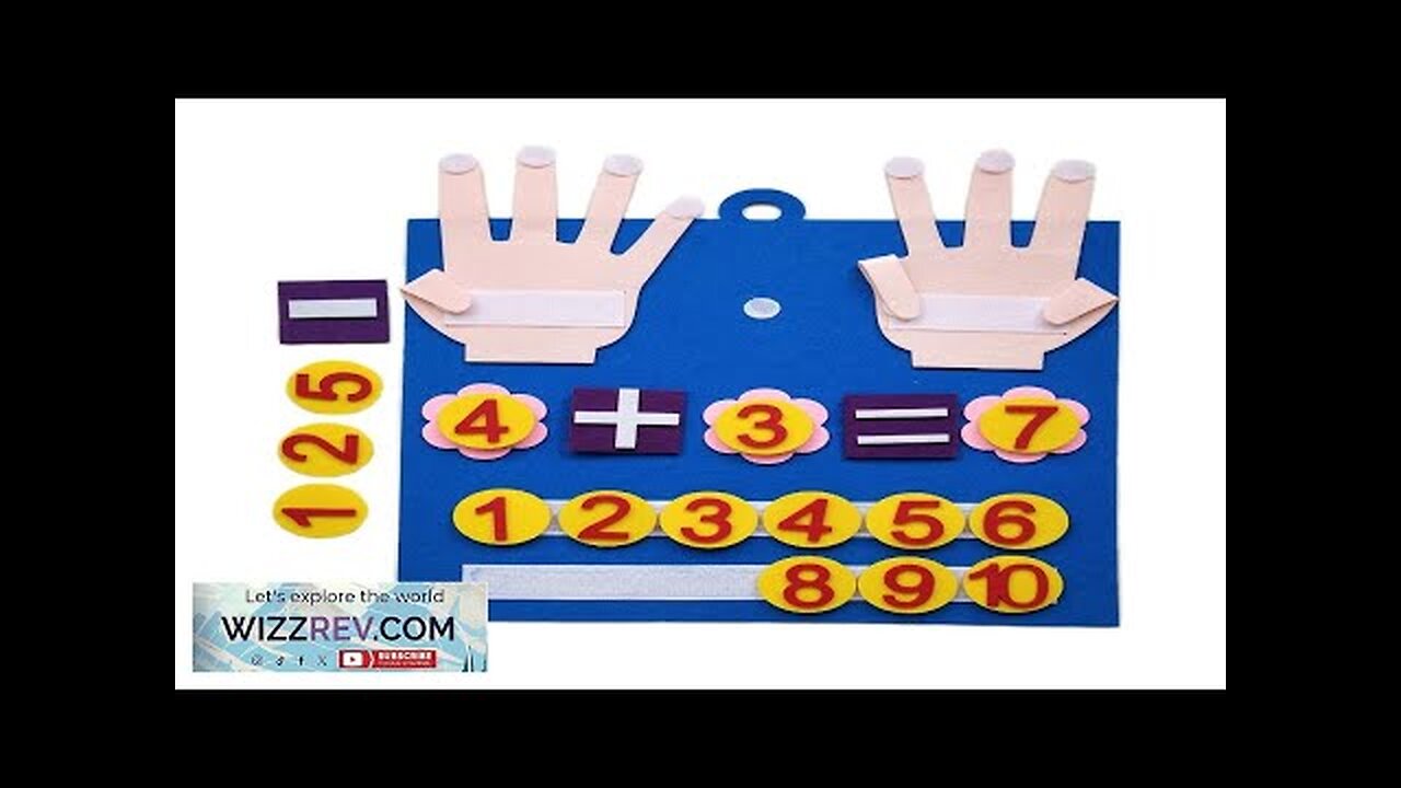 Kid Montessori Toys Felt Finger Numbers Math Toy Children Counting ...