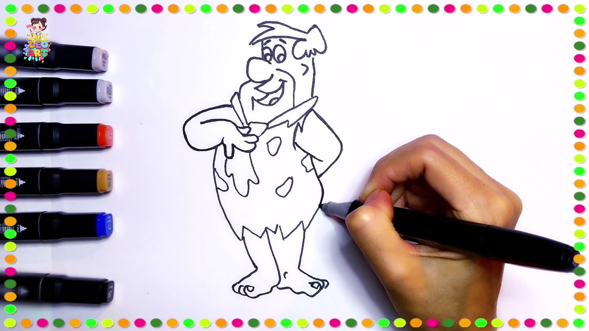 Fun Fred Flintstone Painting Tutorial for Kids (Ages 6-8) | Easy Step ...