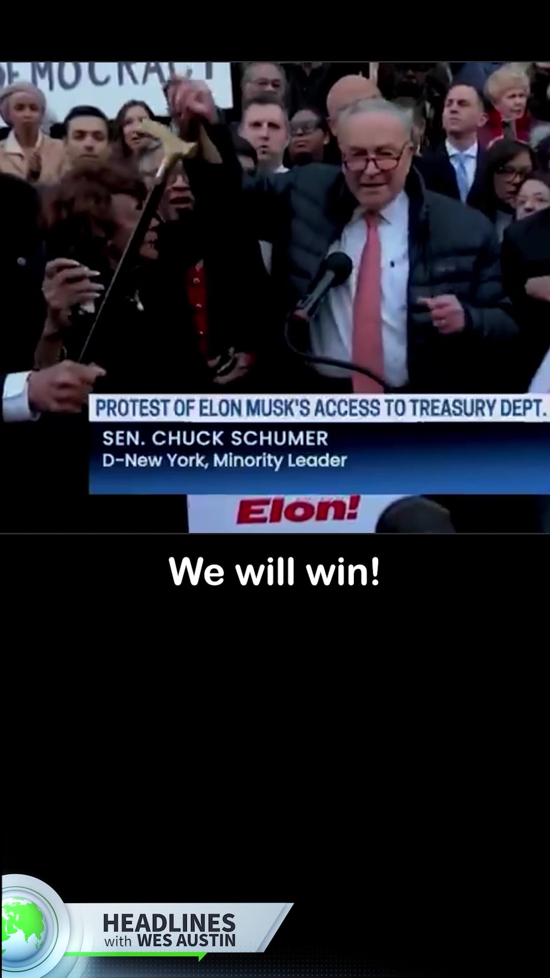 Chuck Schumer Goes Full Cringe in Anti-Trump Chant
