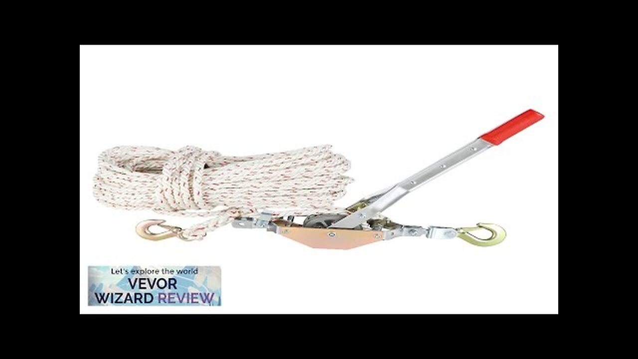 VEVOR Rope Puller 3/4 Ton (1653 lbs) Pulling Capacity with 100 Review
