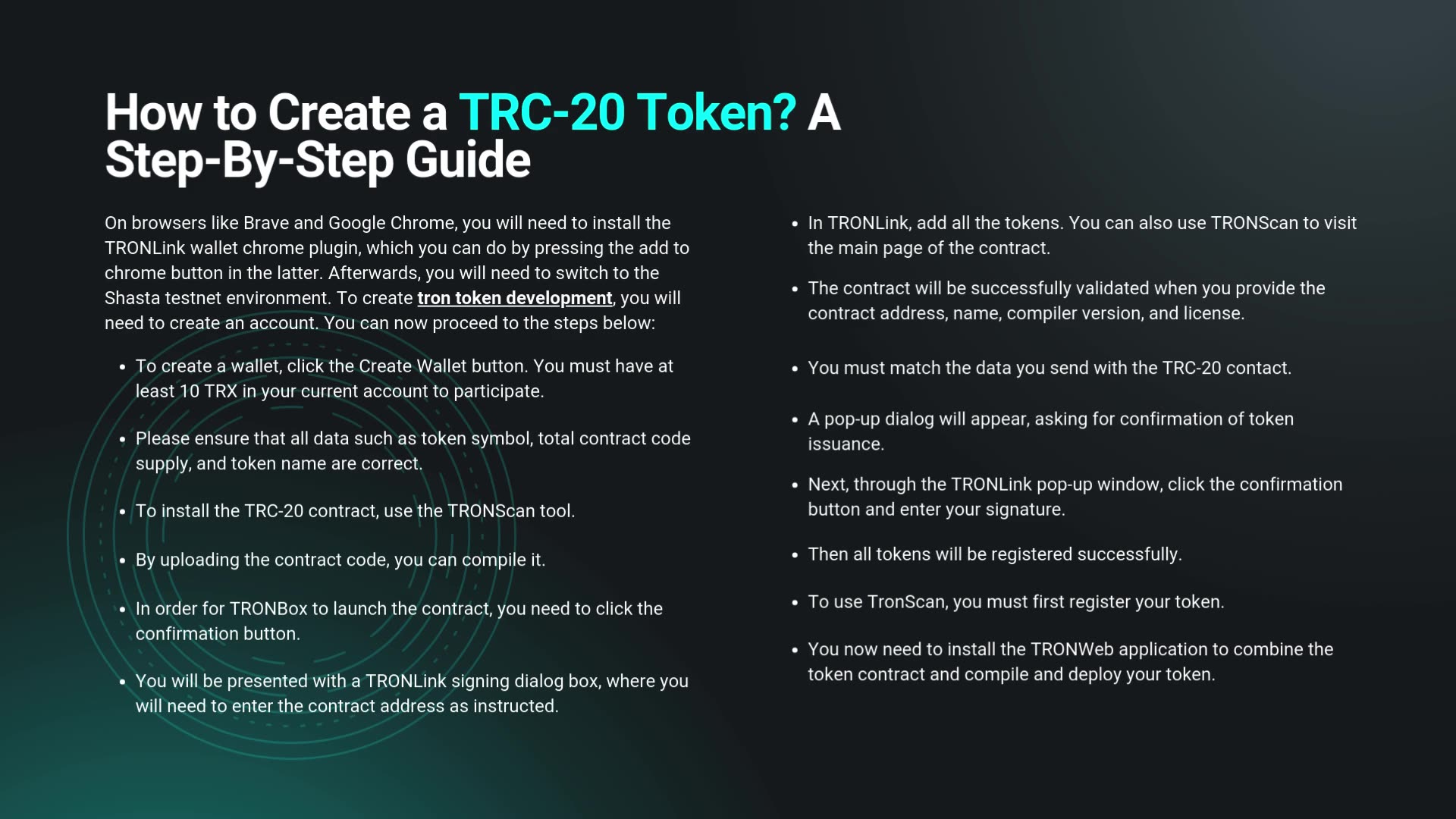 What are TRON TRC-20 Tokes