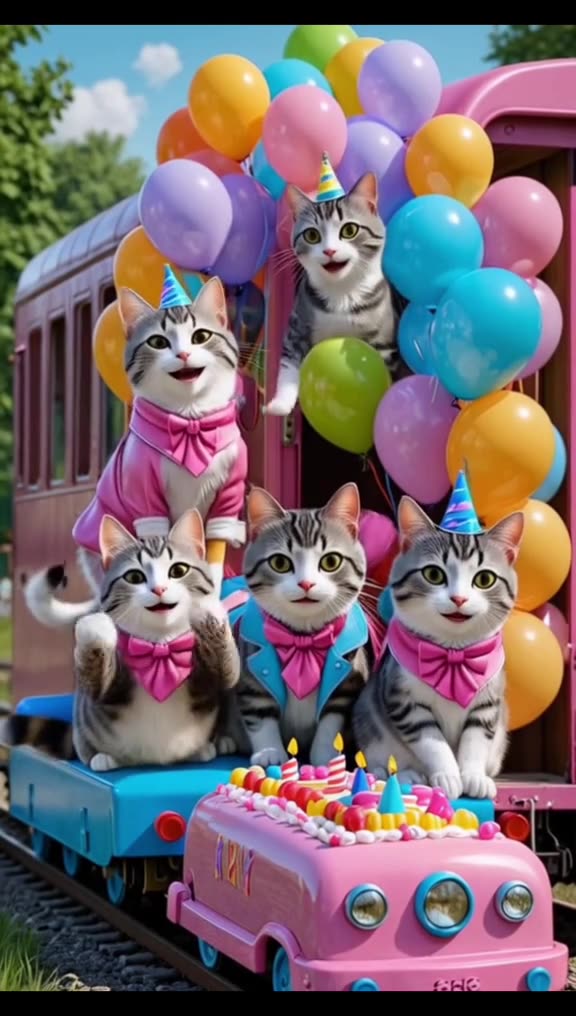 Happy birthday to you selamat ulang tahun versi kucing…