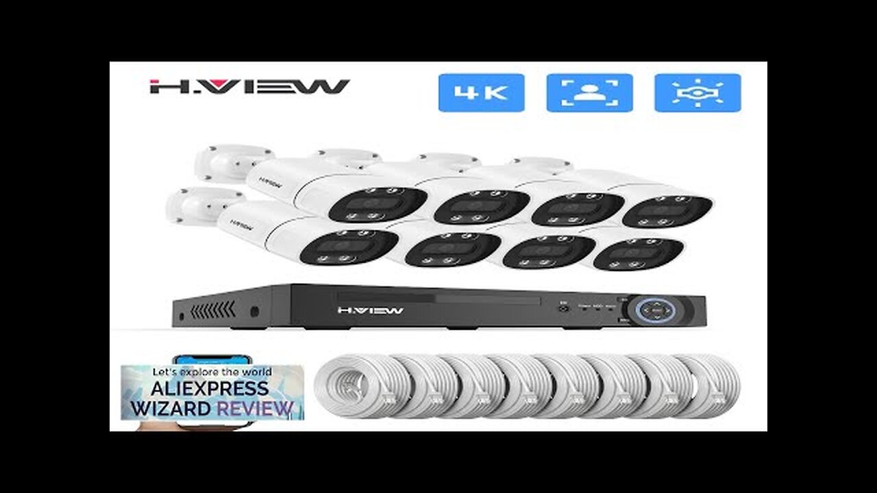 H.View 4K 5Mp 8Mp poe Cctv Security Camera System Home Video ...