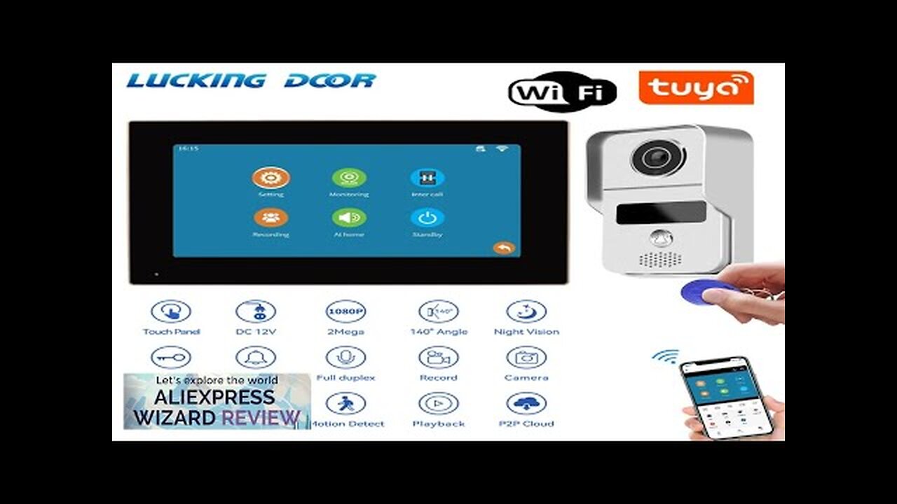 Tuya 1080P 7inch Color Touch Screen Monitor Wireless Wifi Video ...