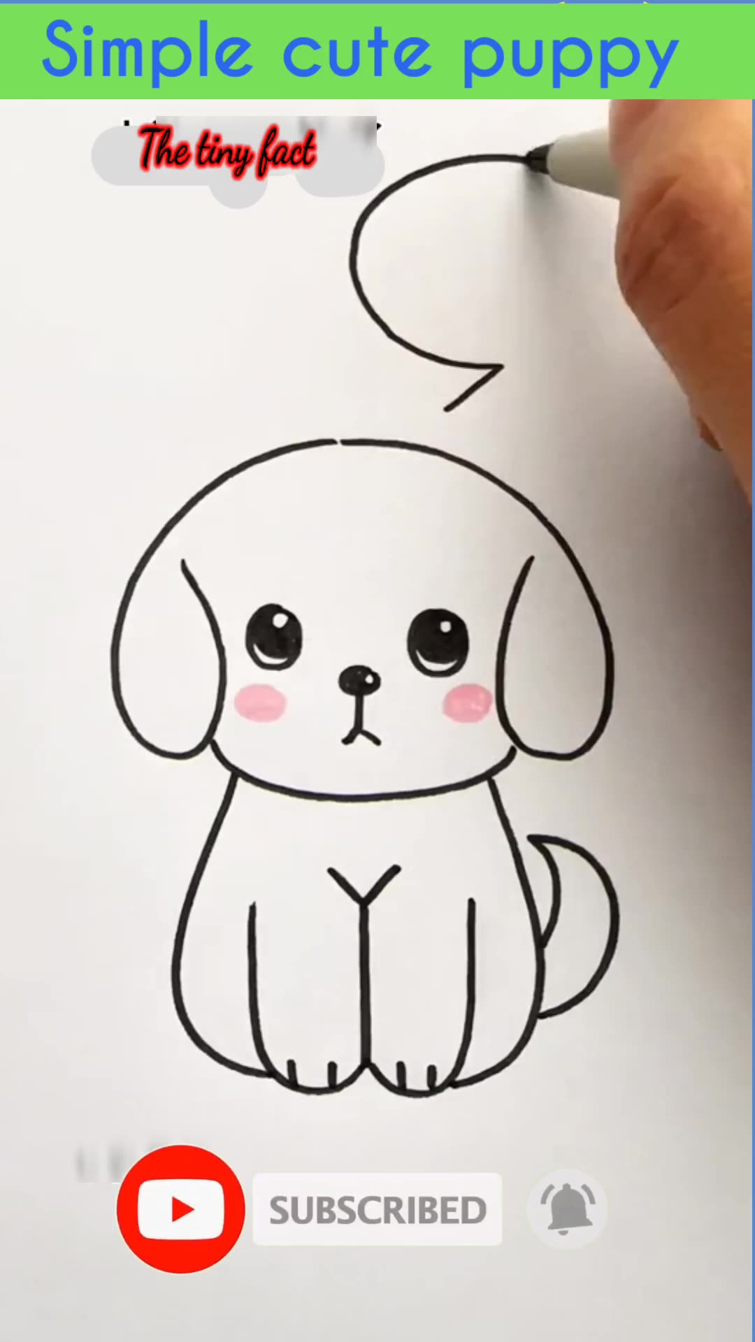 Cute puppy drawing || how to draw simple puppy