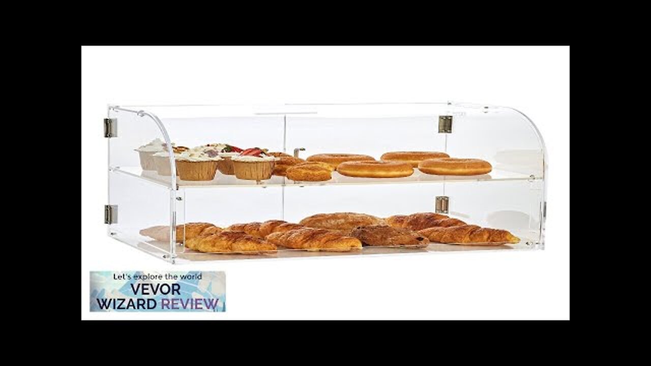VEVOR Pastry Display Case 2-Tier Commercial Countertop Bakery Display ...