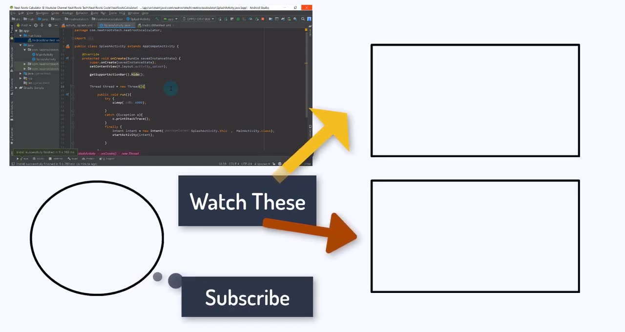 02 Android Splash Screen (Welcome Screen) in Android - Android Studio Tutorial
