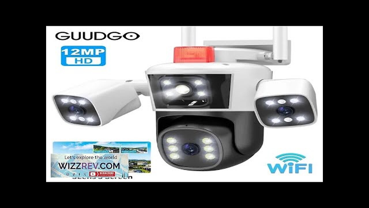 Guudgo 5K 12MP 10X Zoom WiFi IP Camera Three Lens Panoramic View Review