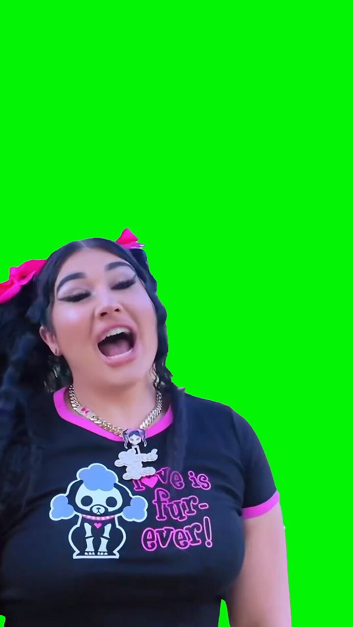 Female Rapper Screaming | Green Screen
